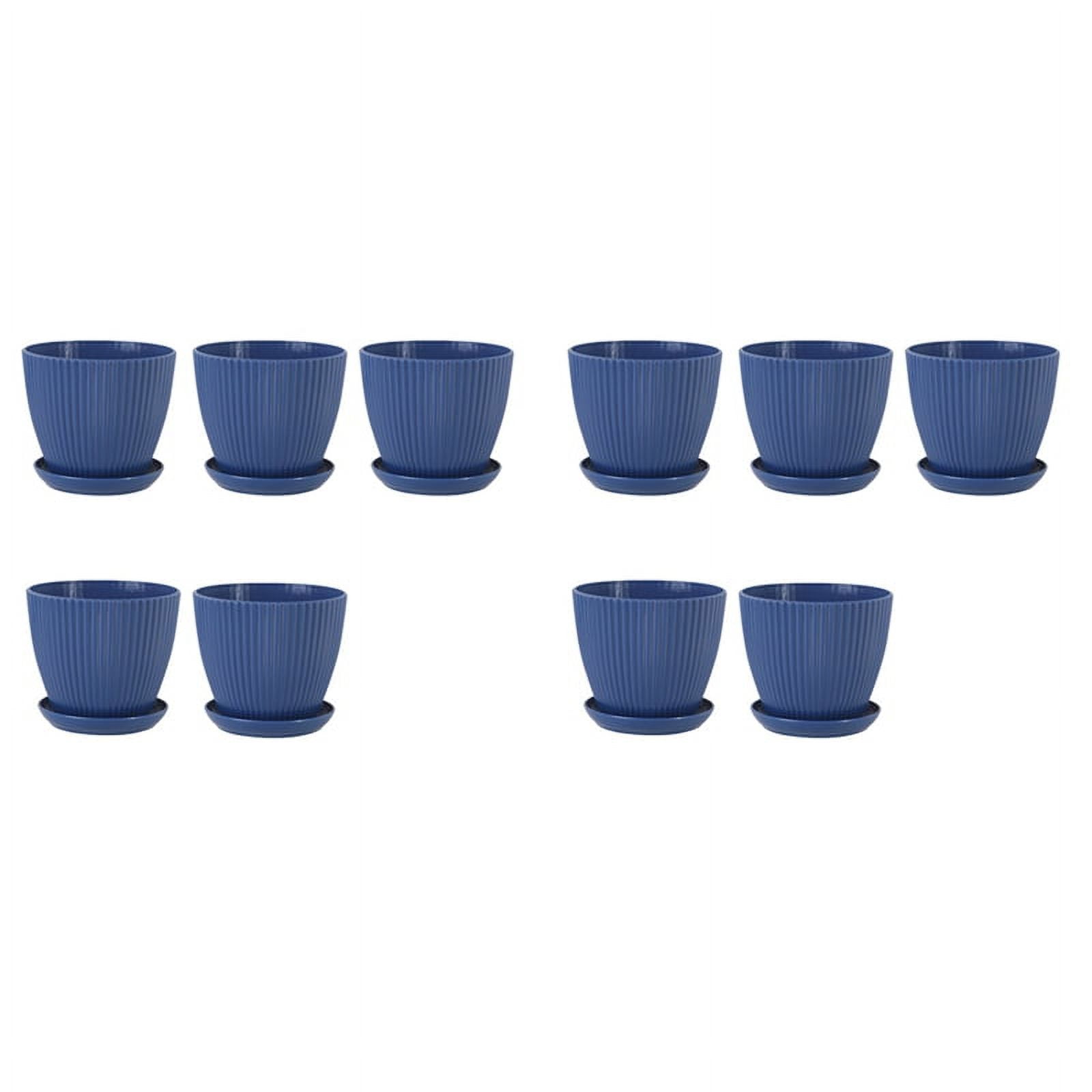 Plastic Planter Pots for Plants, 10 Pack 6 Inch Flower Pots with ...