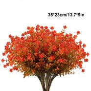 4 Bundles Artificial Outdoor Plants Plastic Wheat Grass Greenery Shrubs ...