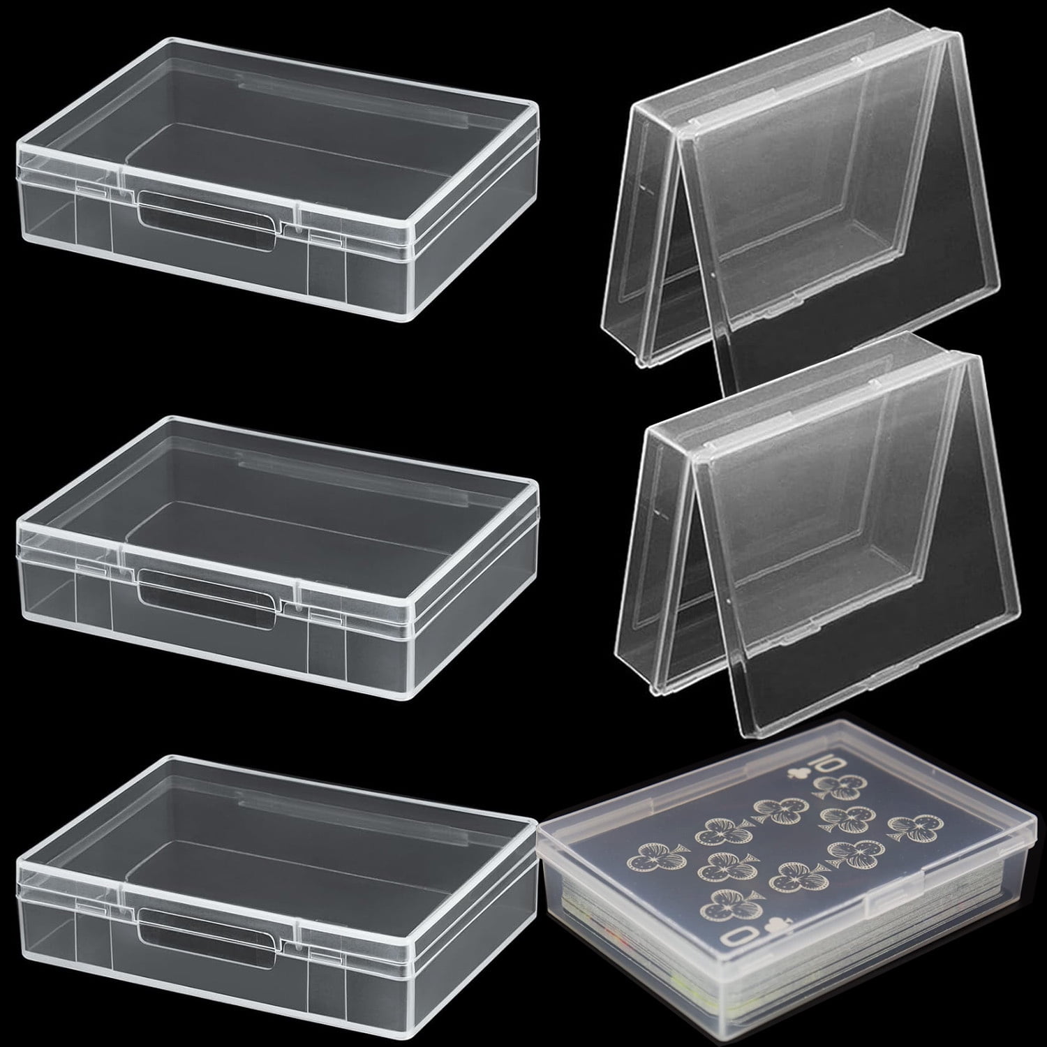 Plastic Playing Card Case Holder,Bexikou 6 Pack Trading Card Case ...