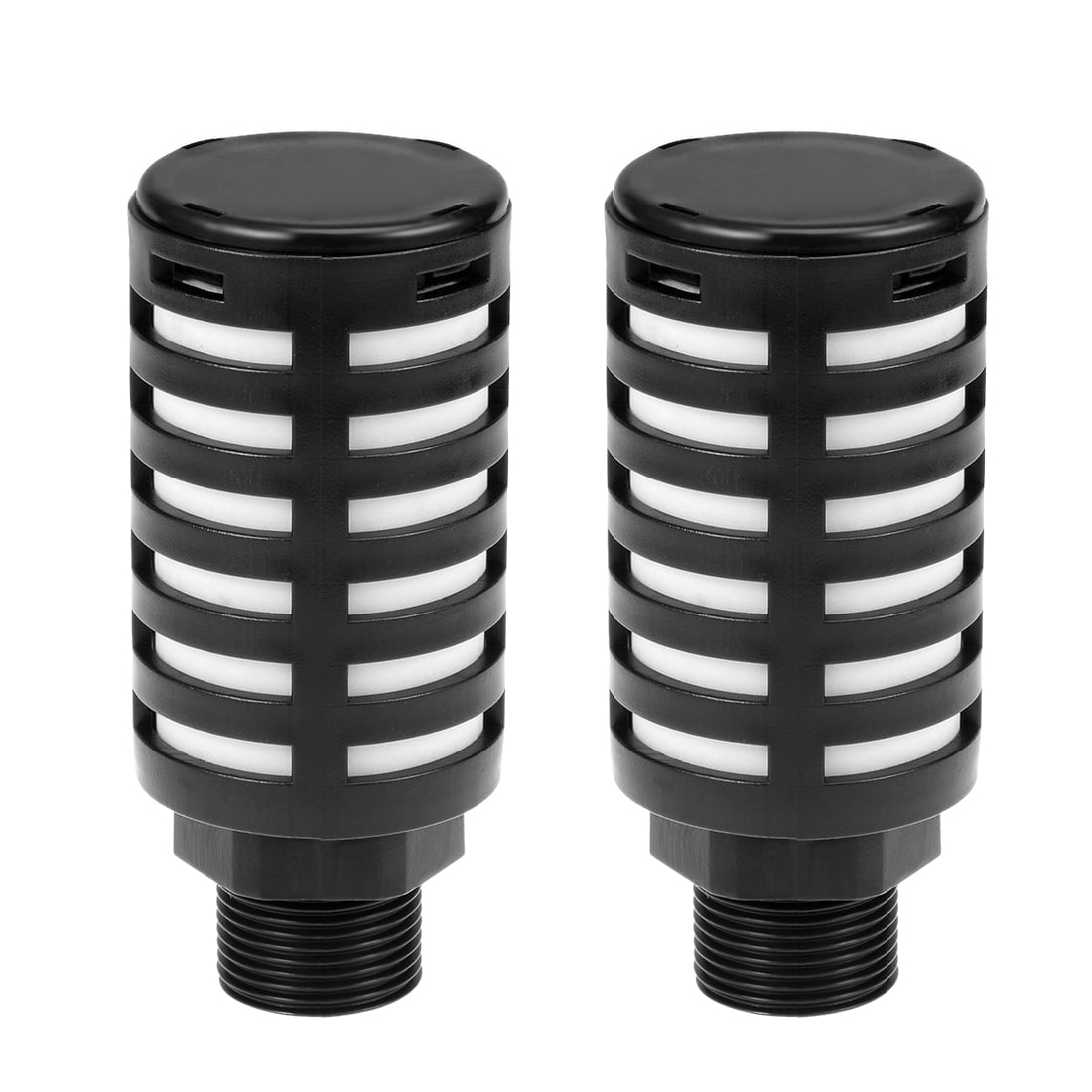 Plastic Pneumatic Muffler Exhaust Air Line Muffler 3/4 PT Black, 2pcs ...