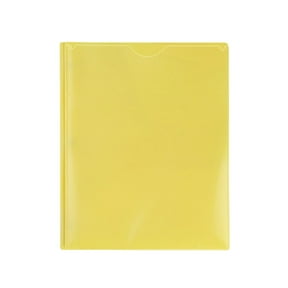 RYWESNIY Heavy Duty Plastic Folder with 3 Prongs and Clear Front Pocket ...