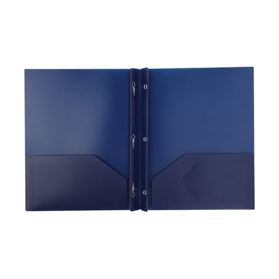 Plastic Poly Folders with 3 Prongs, Durable File Document Folders with ...