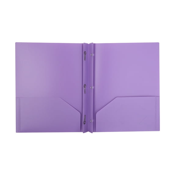 Plastic Poly Folders with 3 Prongs, Durable File Document Folders with ...
