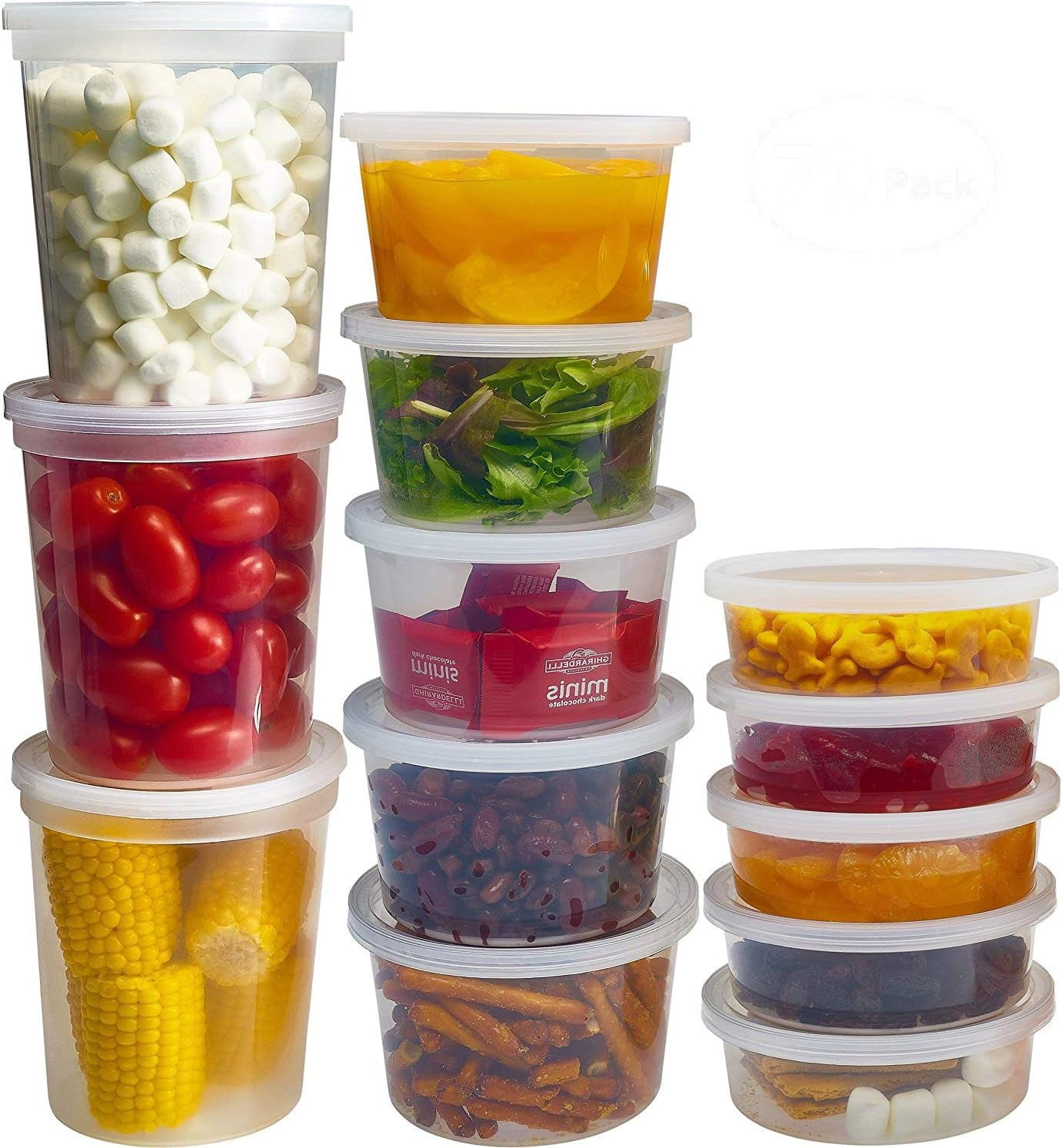 Plastic Portion Cups with Lids. Leakproof Jello Cup Mini Containers for ...