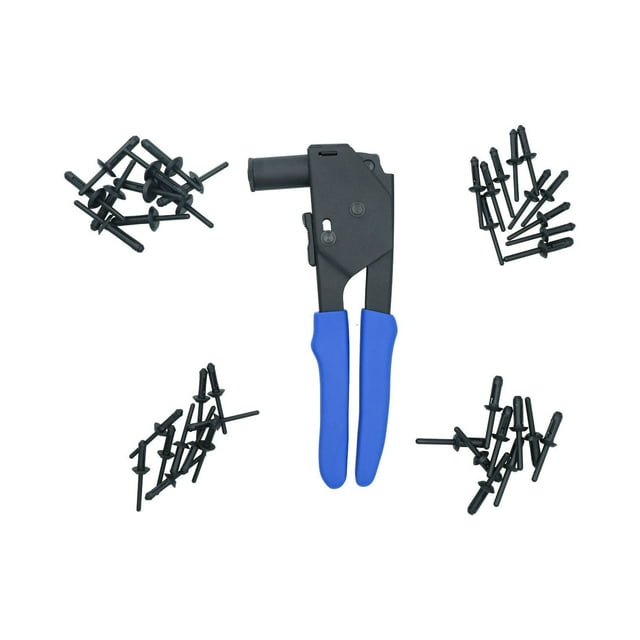 Plastic Pot Pop Rivet Hand Riveter Tool with 40 Rivets For Car Trims ...