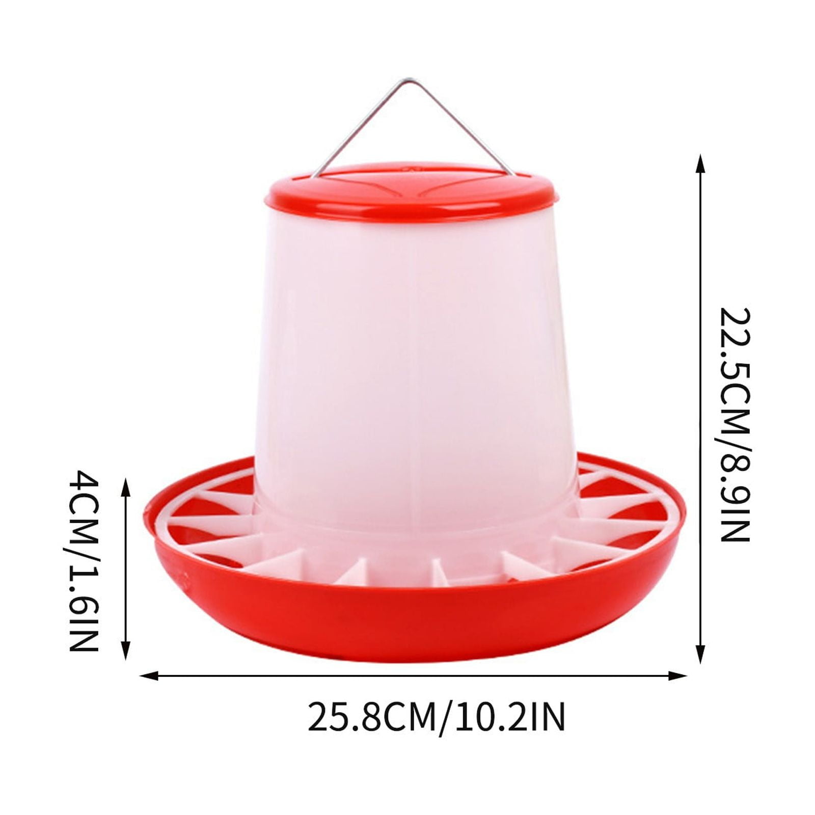 Plastic Poultry Feeder Chicken Feed Dispenser Auto Food Container with ...