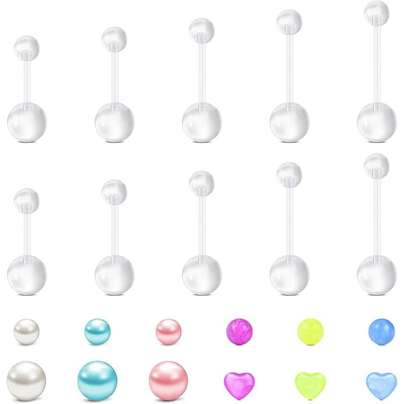 Plastic Pregnancy Belly Button Rings Long Bar Navel Rings for Maternity ...