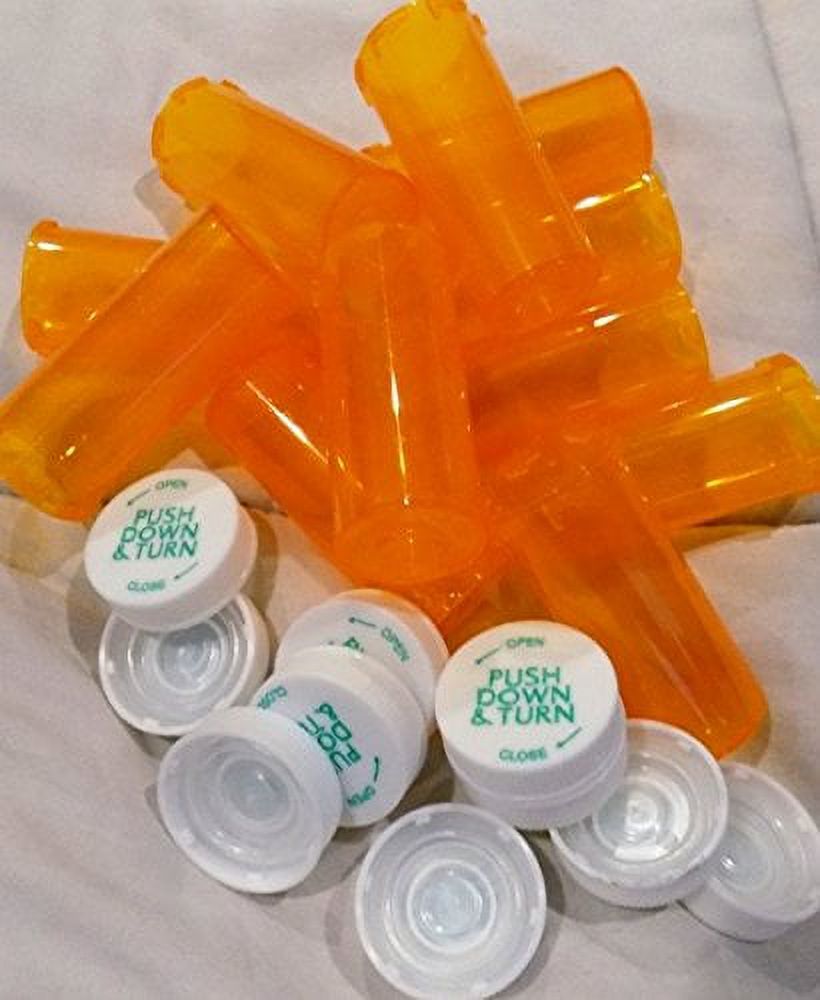 Plastic Prescription Vials/Bottles 410 Pack with CR Caps 8 Dram Size ...