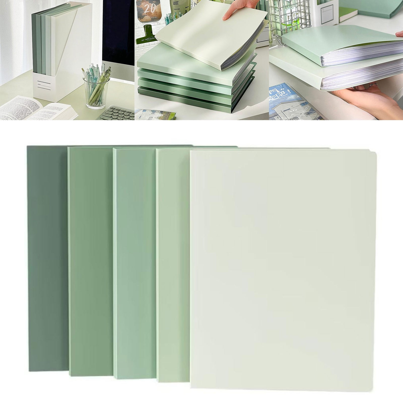 Plastic Presentation Book Gradient Green With Clear Plastic Cover 30 ...