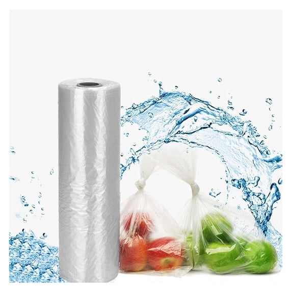Plastic Produce Bag, 12" X 20" Clear Food Storage Bags on a Roll ...