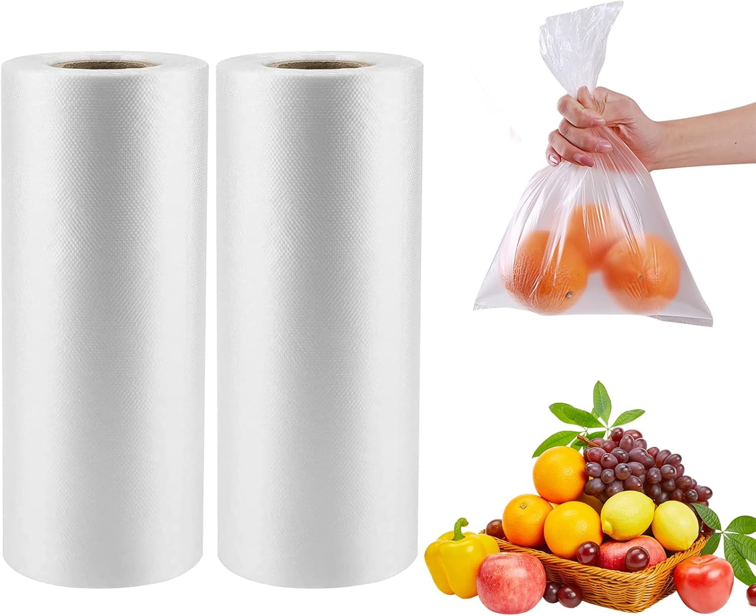 Plastic Produce Bags for Food Storage,700 Bag - 12"x16" Clear Grocery ...