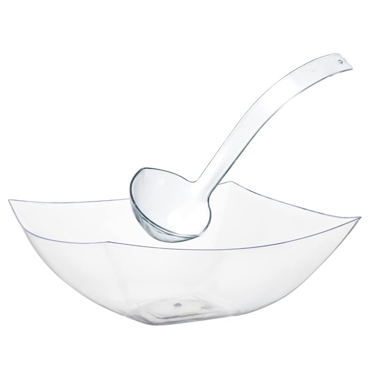 Plastic Punch Bowl With Ladle I 4 Pcs I Looks Like A Glass Punch Bowl ...