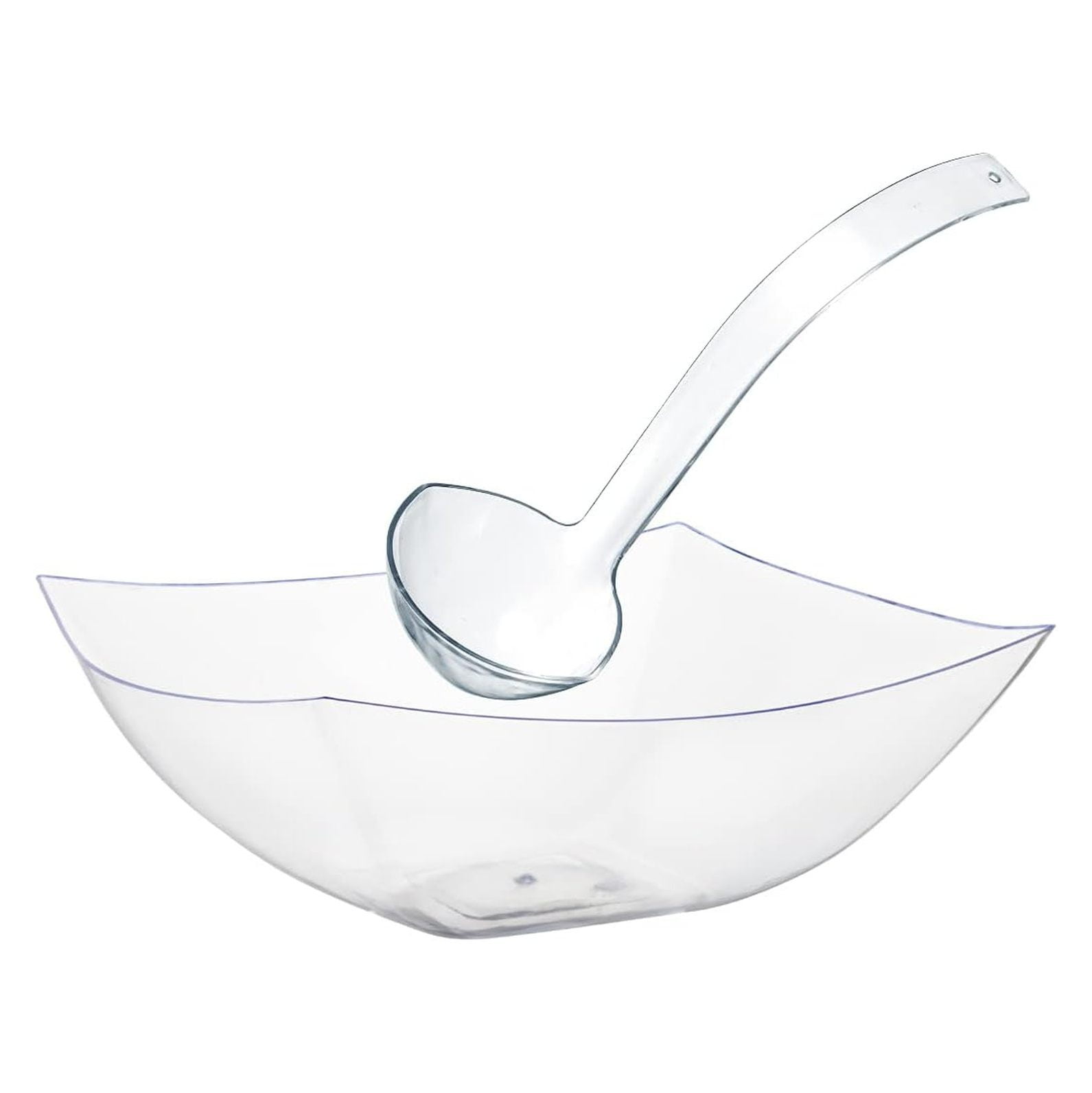 Plastic Punch Bowl With Ladle I 4 Pcs I Looks Like A Glass Punch Bowl ...