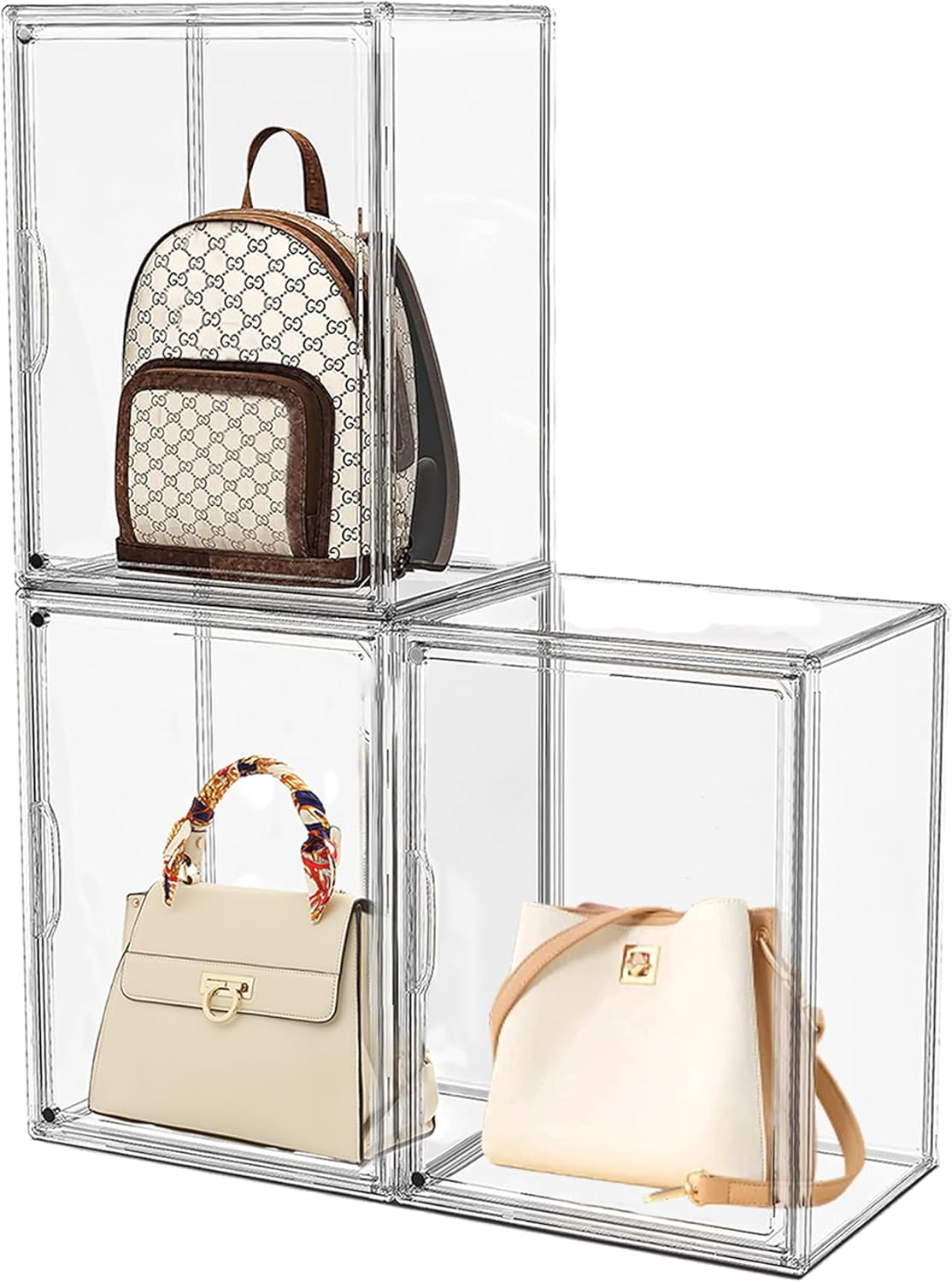 Plastic Purse and Handbag Storage Organizer for Closet, Clear Acrylic ...