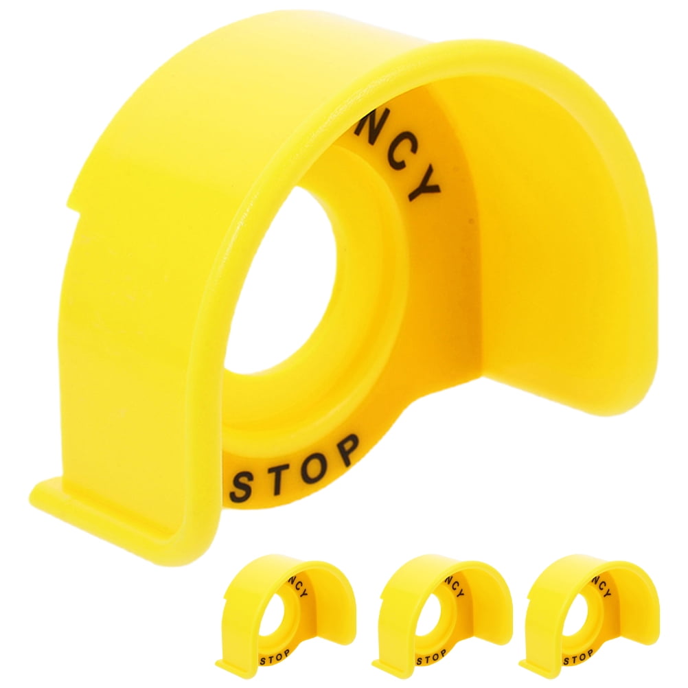 Amosfun Push Start Button Cover Emergency Stop Button Cover Yellow ...