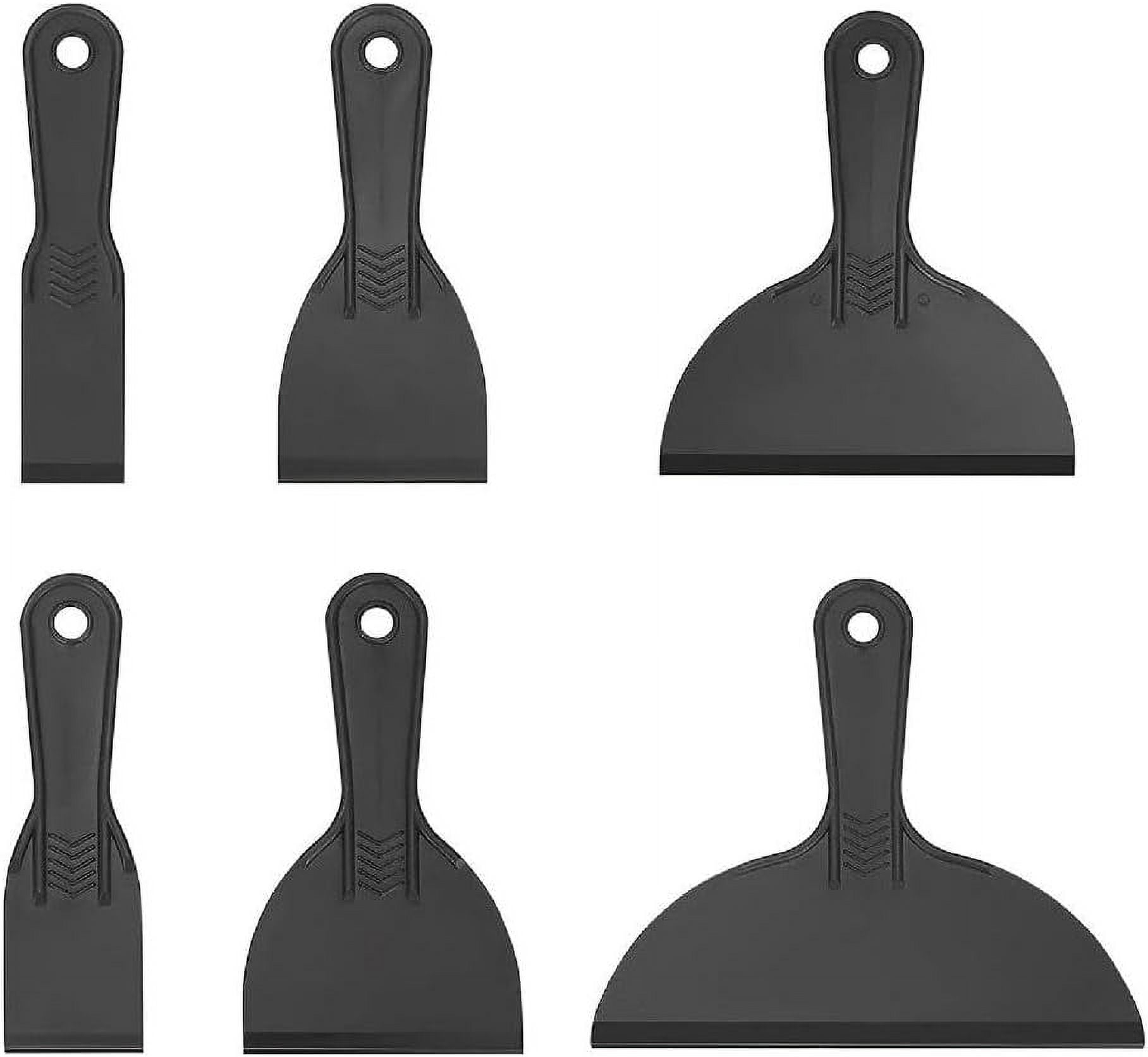 Plastic Putty Knives Set 6 Pieces Wall Putty Filler Spatula Scrapers ...