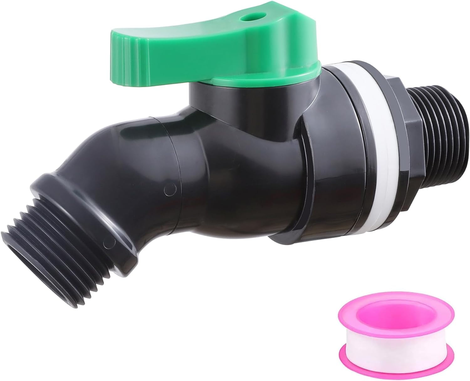 Plastic Rain Barrel Valve Spigot, High Flow Valve Core, 3/4 NPS Inlet x ...