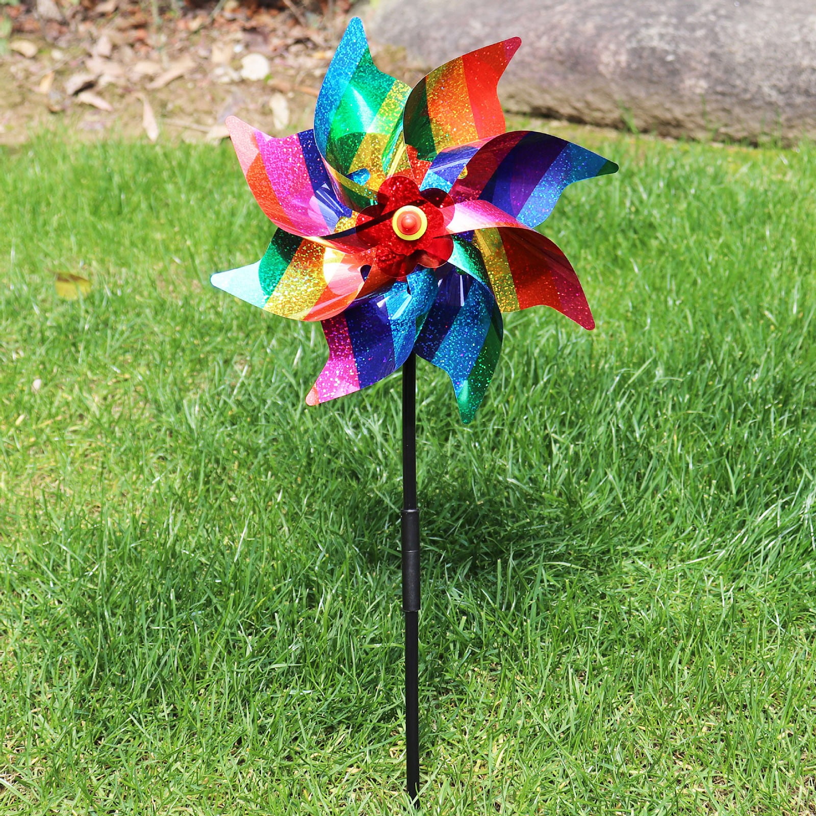 Plastic Rainbow Windmill Party Pinwheels DIY Pinwheel for Kids Toy ...