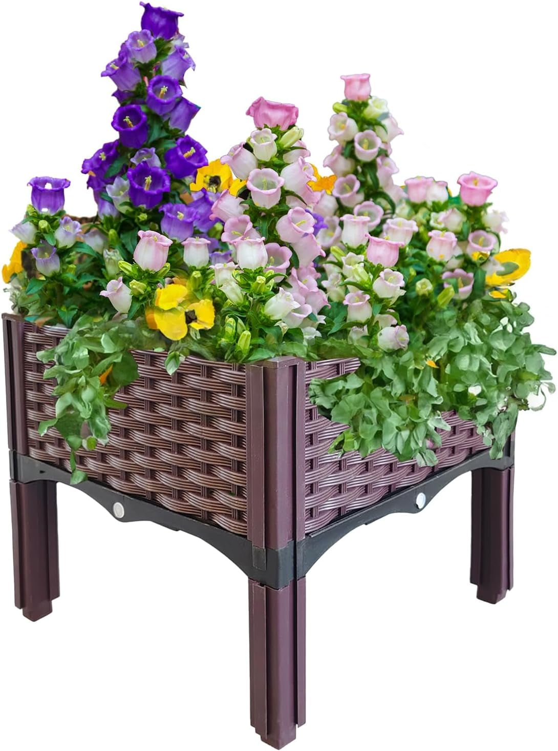 Plastic Raised Garden Bed, Planter Grow Boxes 15" H Planter Kits for ...