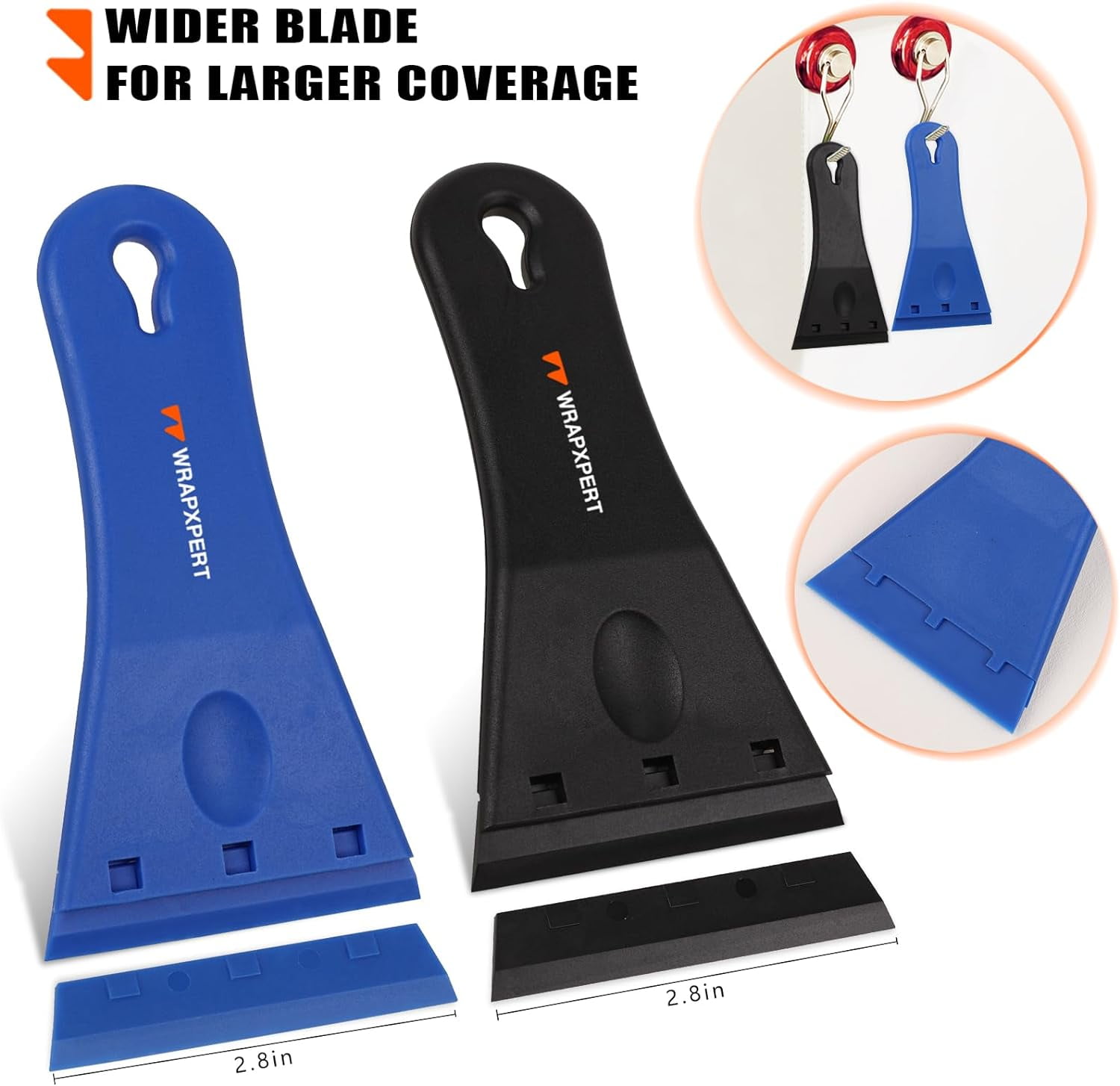 Plastic Razor Blade Scraper,2 Pack Plastic Scrapers With 20 Pcs Extra 3 ...