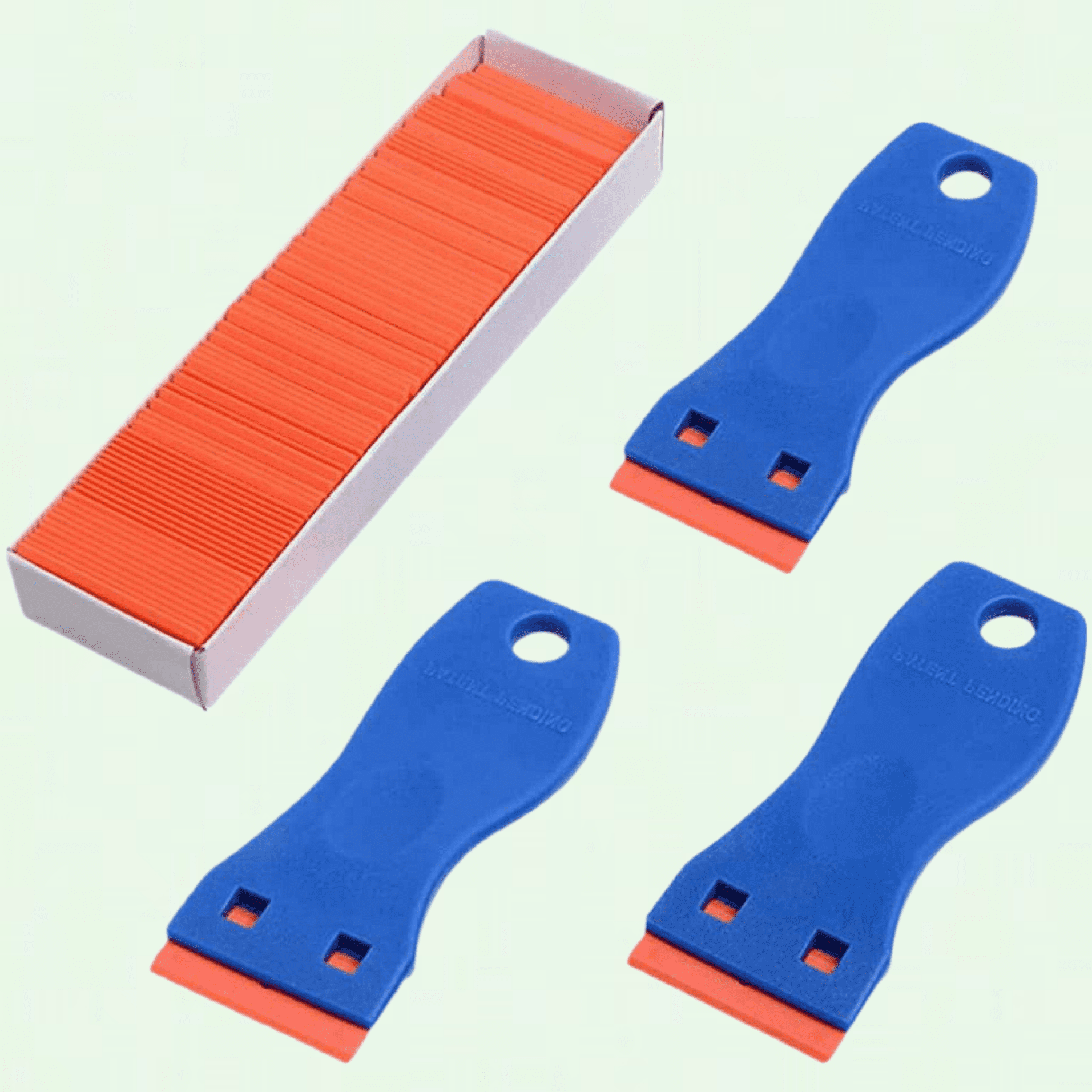 Plastic Razor Blade Scraper, 3PCS Scraper with 100PCS Blades, Scratch ...
