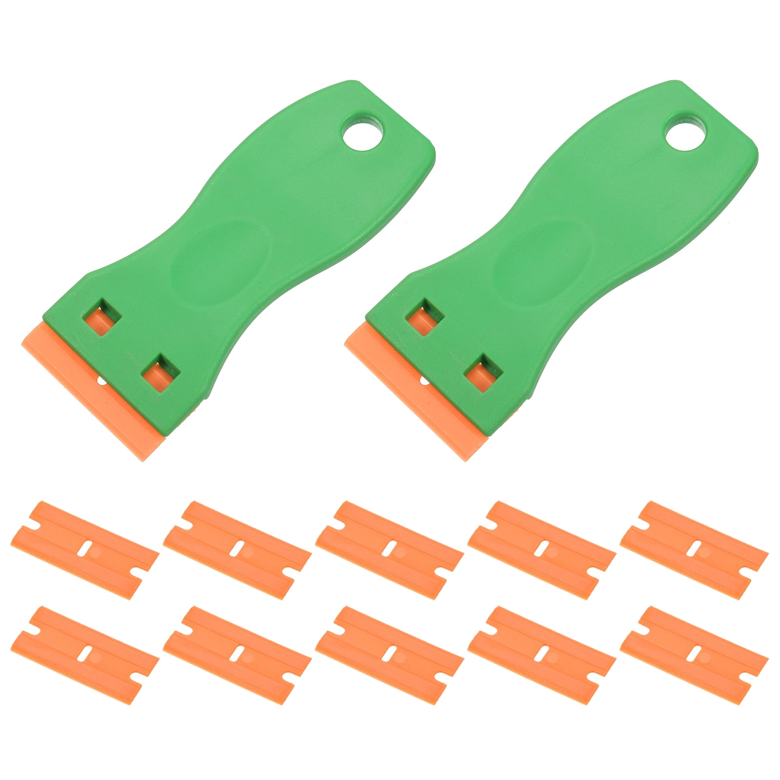 Plastic Razor Blade Scraper Remover Tool 2pcs with 150pcs Plastic Razor ...