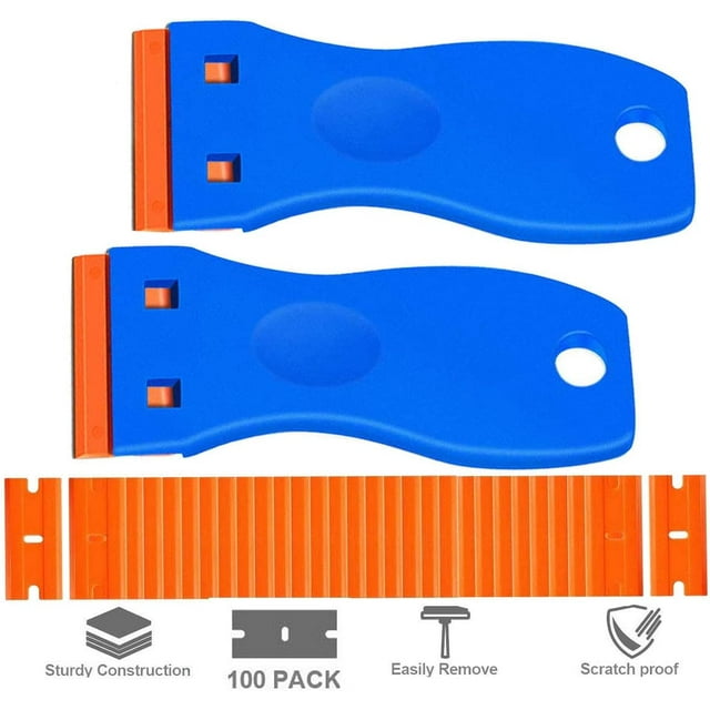 Plastic Razor Blade Scraper for Scraping Labels and Decal Stickers ...