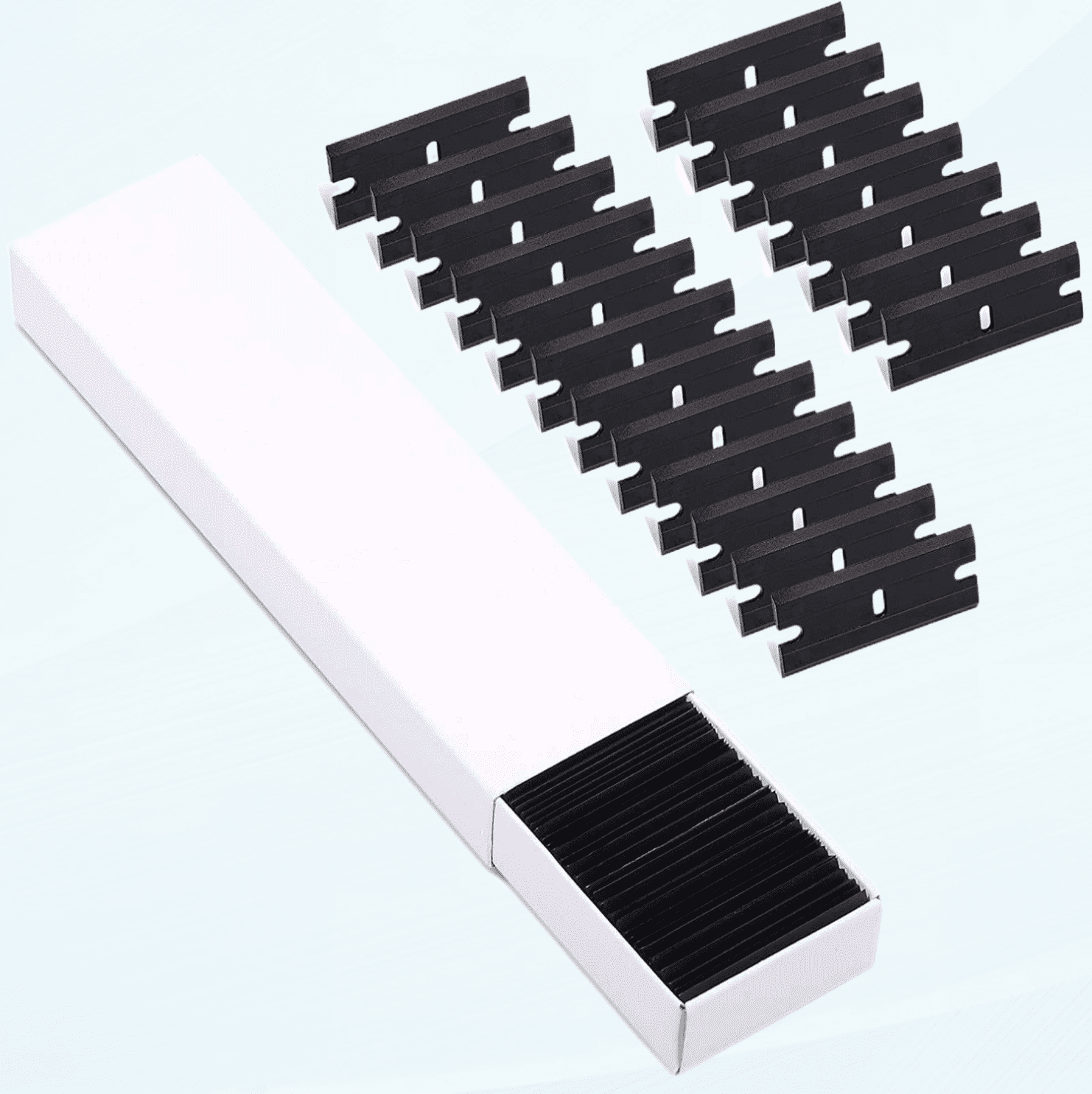 Plastic Razor Blades 100 PCS Double Edged Plastic Blade for Safety ...