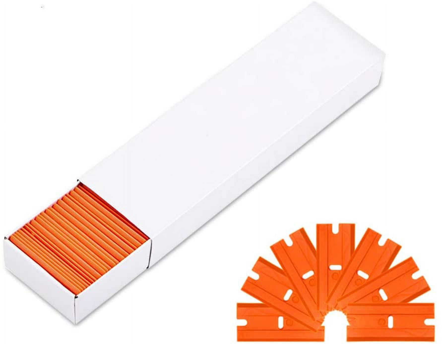 Plastic Razor Blades Box Cutter of 100 Razor Scraper Blades Replacement ...