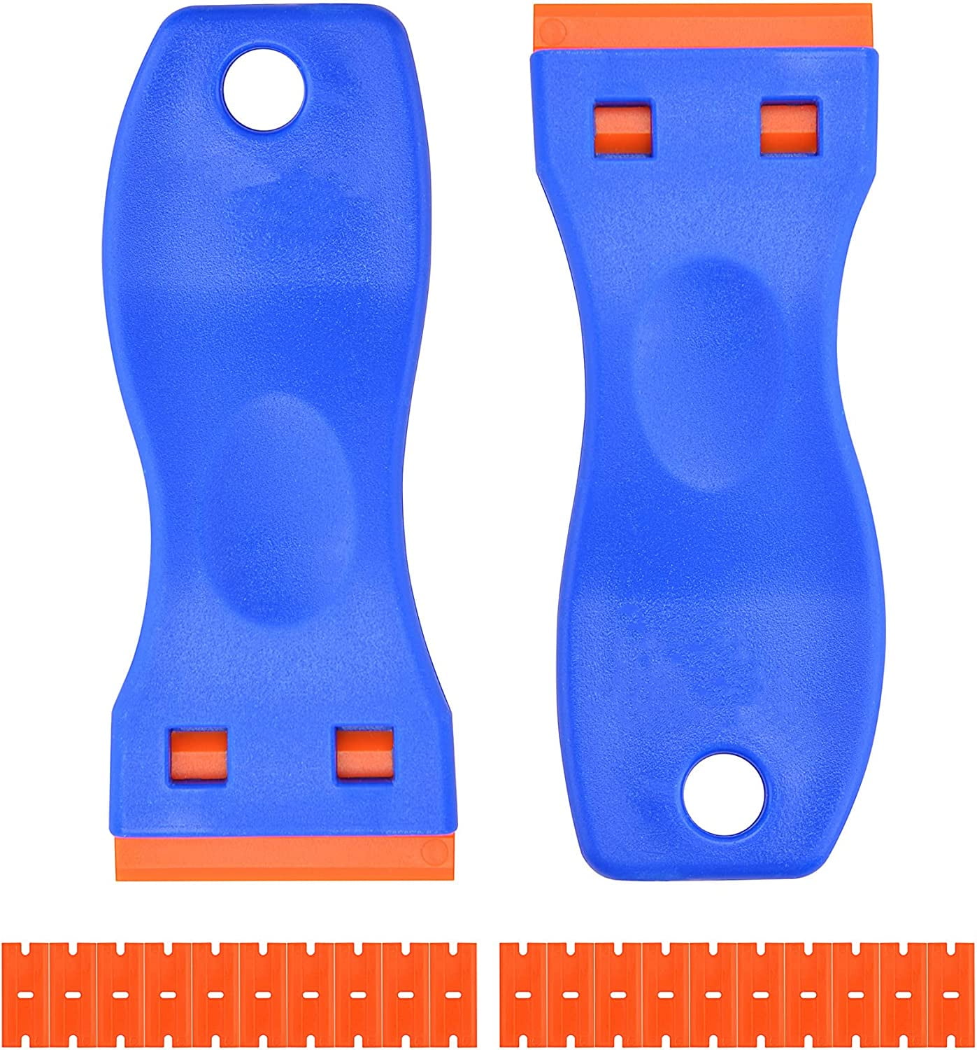 Plastic Razor Blades Scraper, 2pack Scrapers Tool with 20pcs Plastic ...