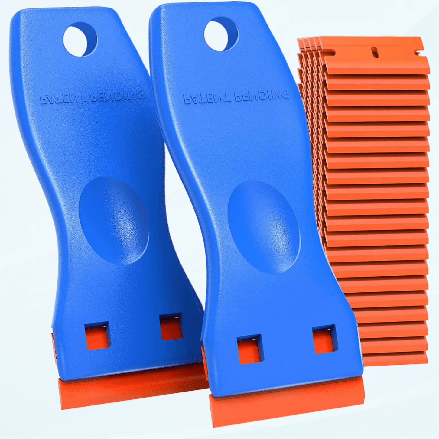 Plastic Razor Blades Scraper Tool - 2 Pack Wall Paint Remover with 100 ...