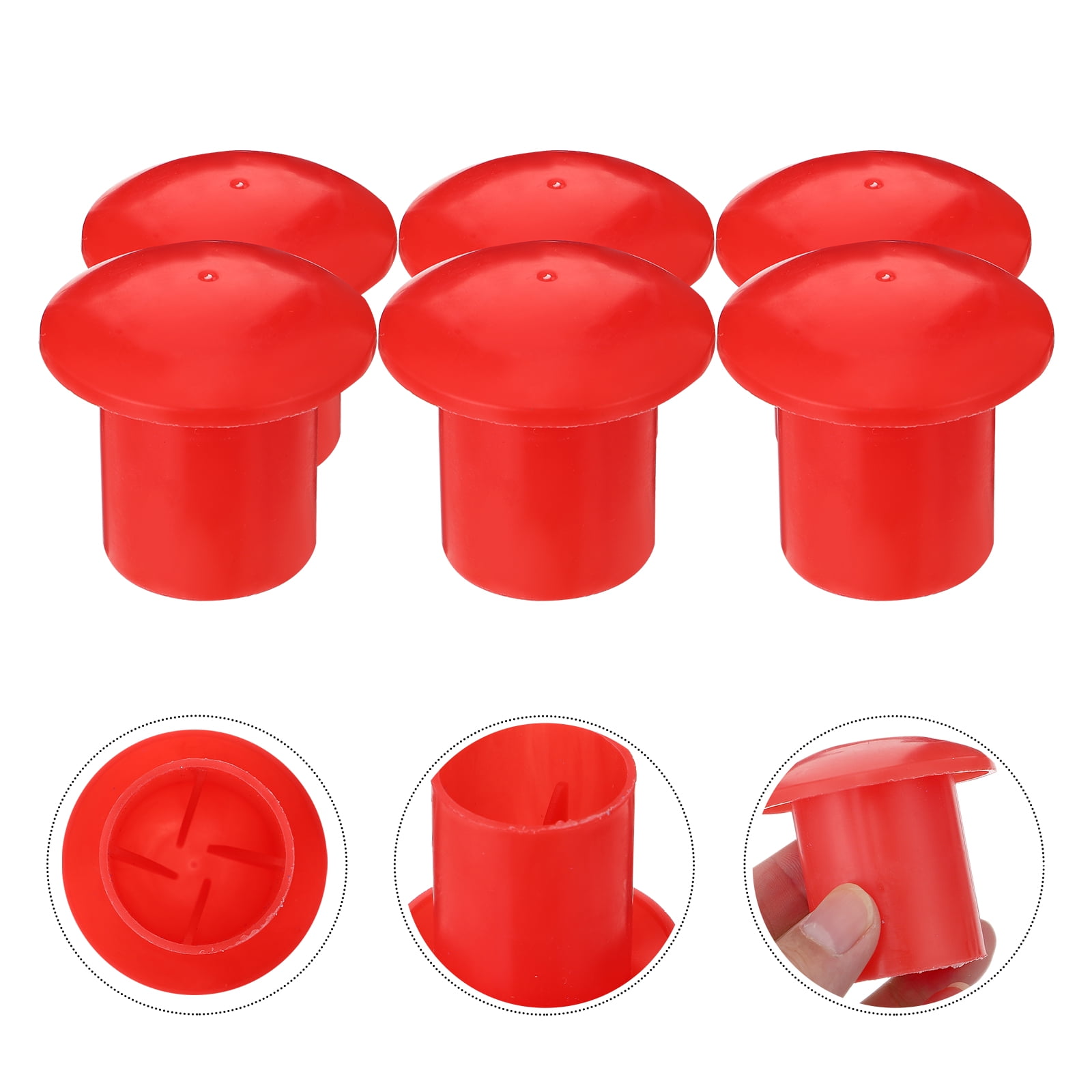 FRCOLOR 30pcs Rebar Safety Caps Red Plastic Cover for Ground Covering ...