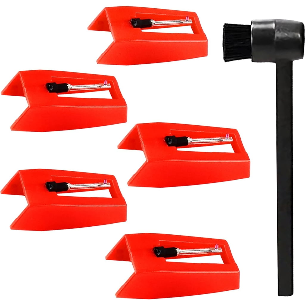Plastic Record Player Needle Replacement with Cleaning Brush for ...