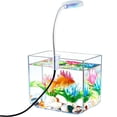 Plastic Rectangular Fish Tank, Small Aquarium for Betta Fish Reptiles ...