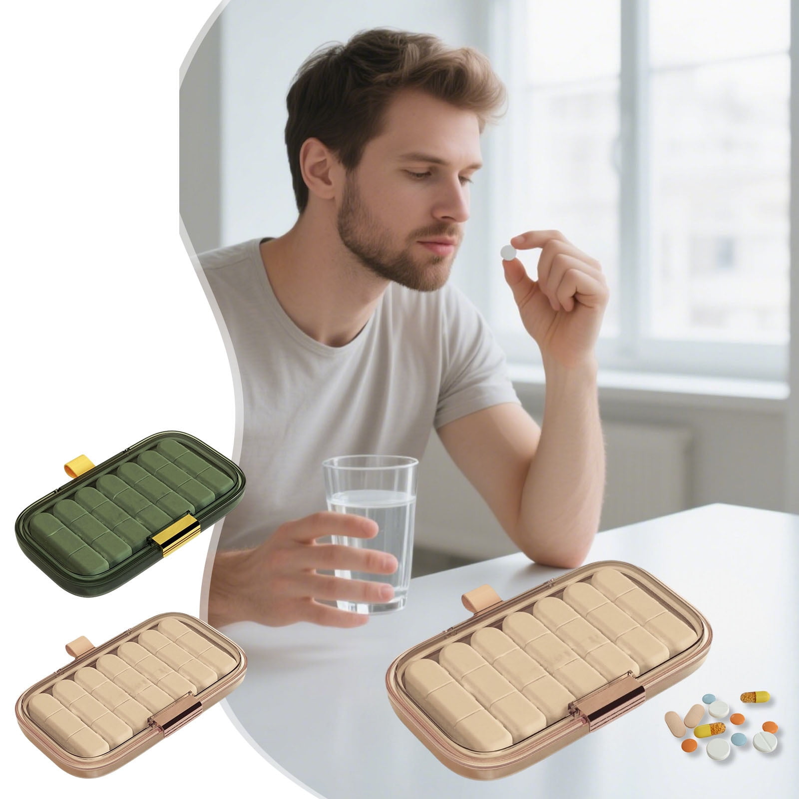 Plastic Rectangular Medication Dispenser | Anytime Pill Divider and ...