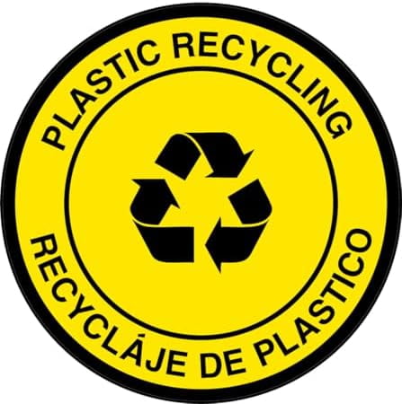 Plastic Recycling (Bilingual Spanish) - Signs PPE Sign 12-Inch Circular ...