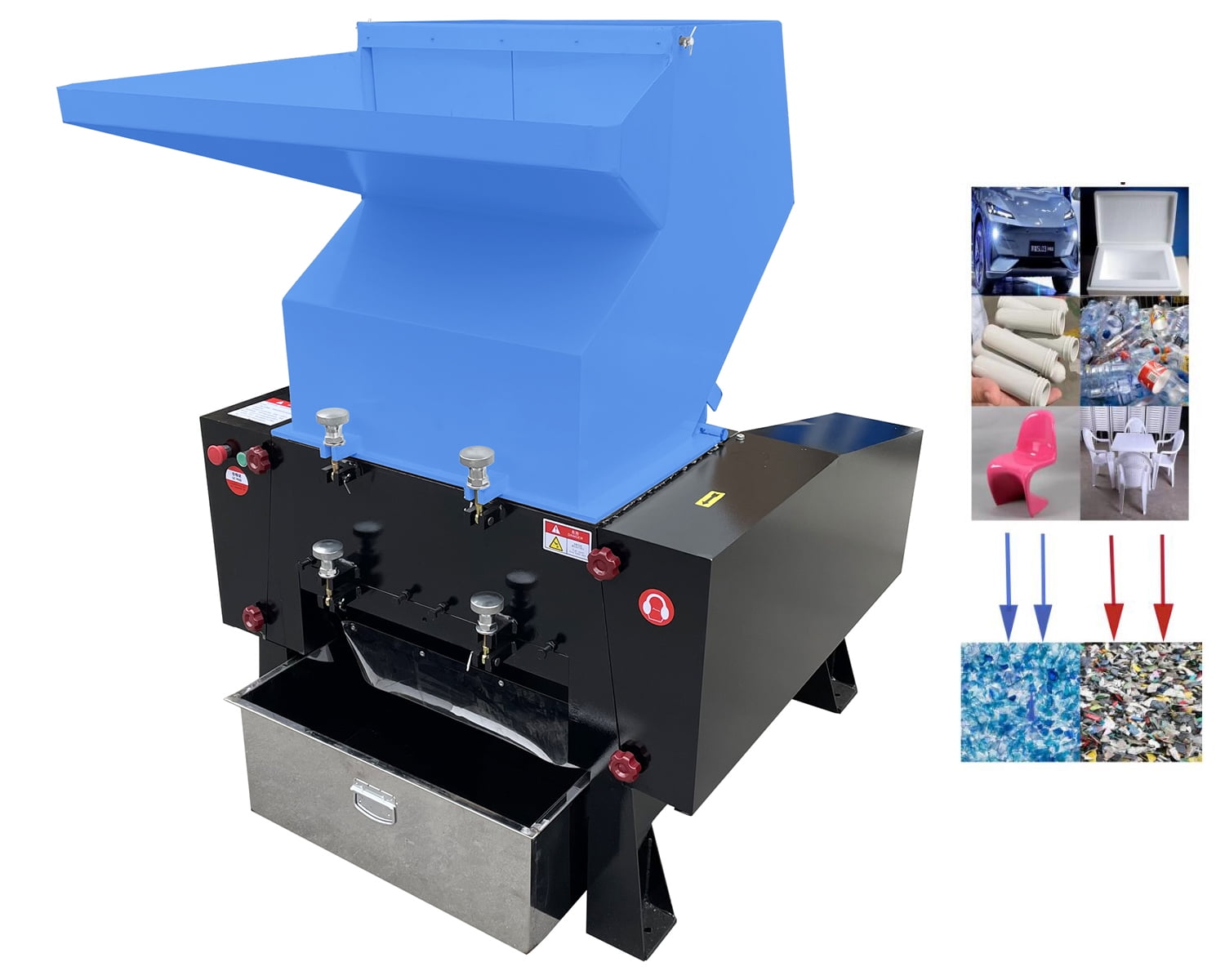 Plastic Recycling Crusher 600 Model Plastic Bottle Shredder Machine ...