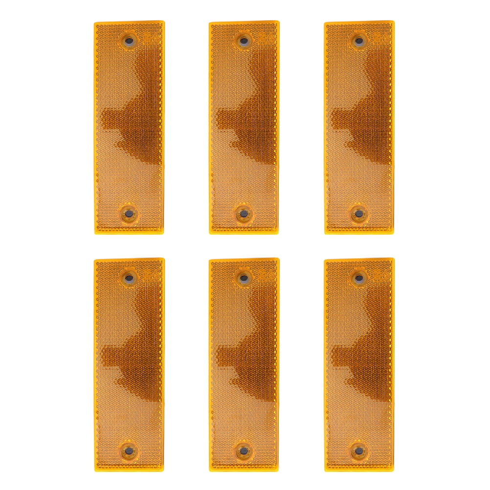 FELTECHELECTR Safety Reflectors Rectangular Shape 6Pcs 5.7X1.8X0.2In ...