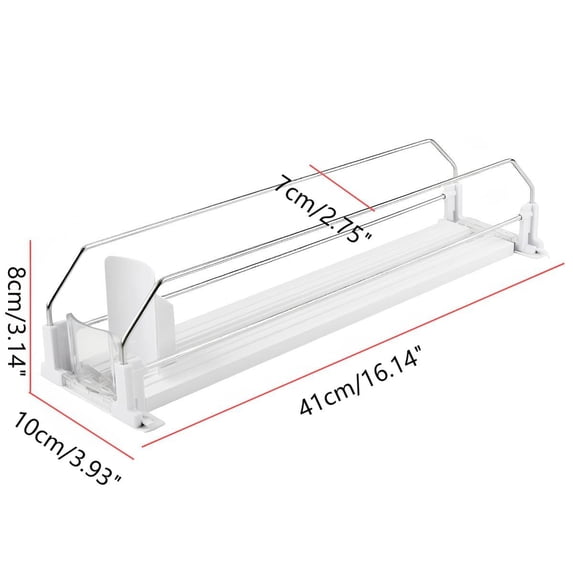 Plastic Refrigerator Beverage Pusher Organizer 12 15 16 Inch Can ...