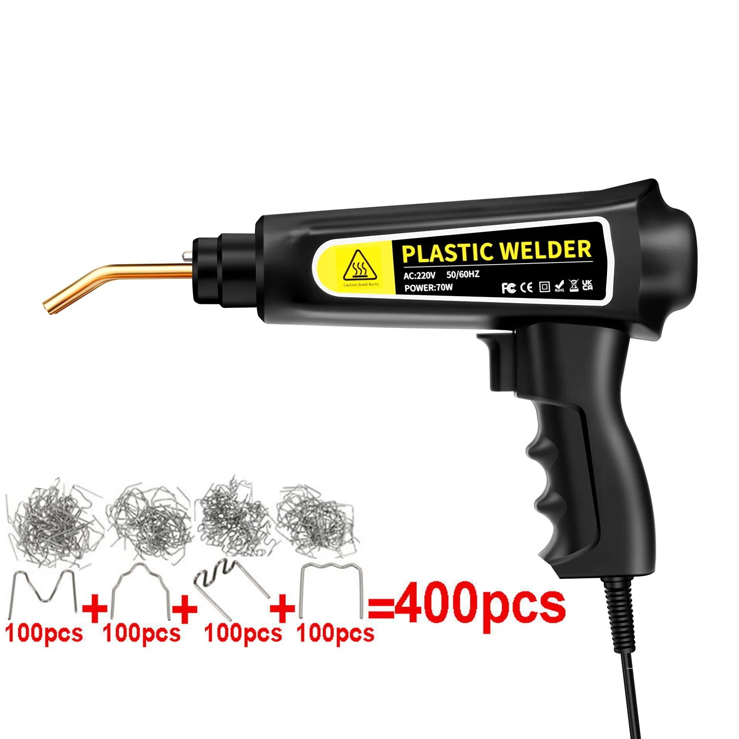 Plastic Repair Welder Kit Hot Stapler Plastic Welding Iron 2in1 Plastic ...