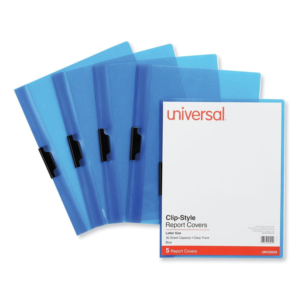 Locking Clear Plastic Report Cover W/clip, Letter Size, Holds 30 Pages ...