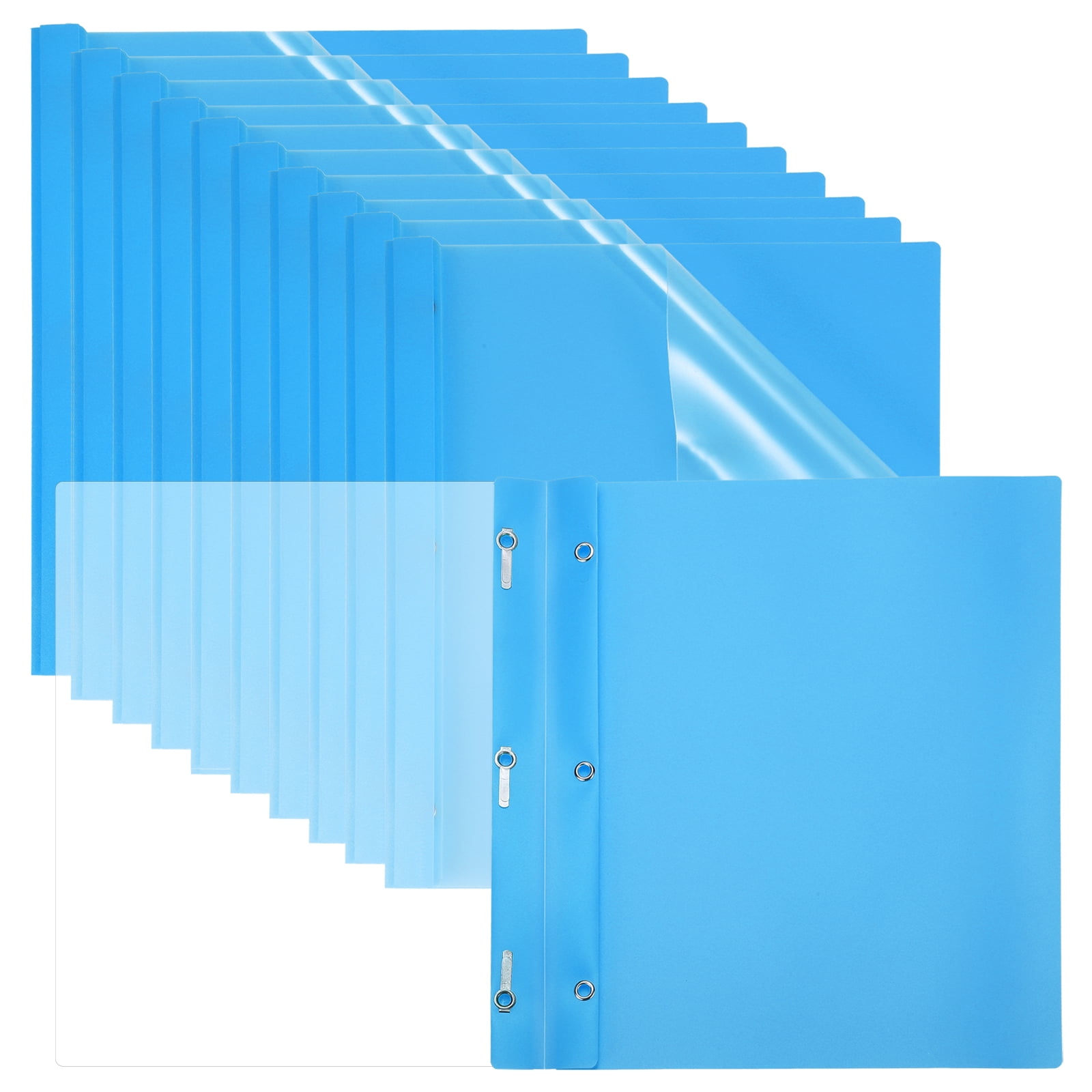 Plastic Report Covers with Prong, 30 Pcs 80 Sheet Capacity Clear Front ...