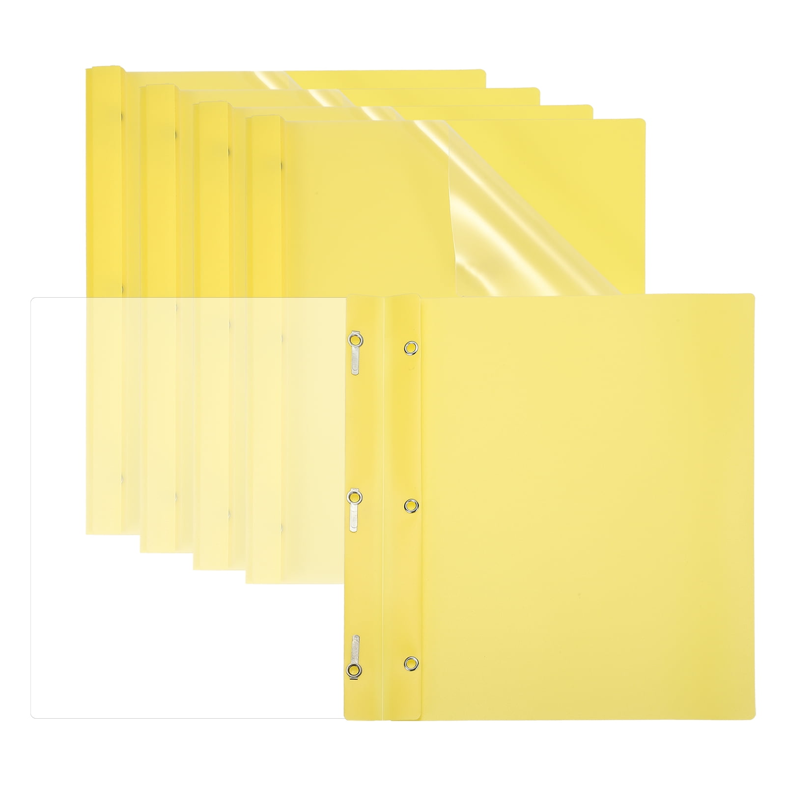 Plastic Report Covers with Prong, 5 Pcs 80 Sheet Capacity Clear Front ...