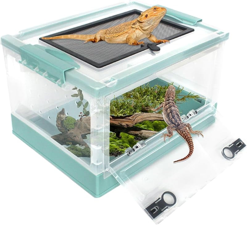 Plastic Reptile Feeding Box with Wheels,Reptiles Breeding Enclosure ...