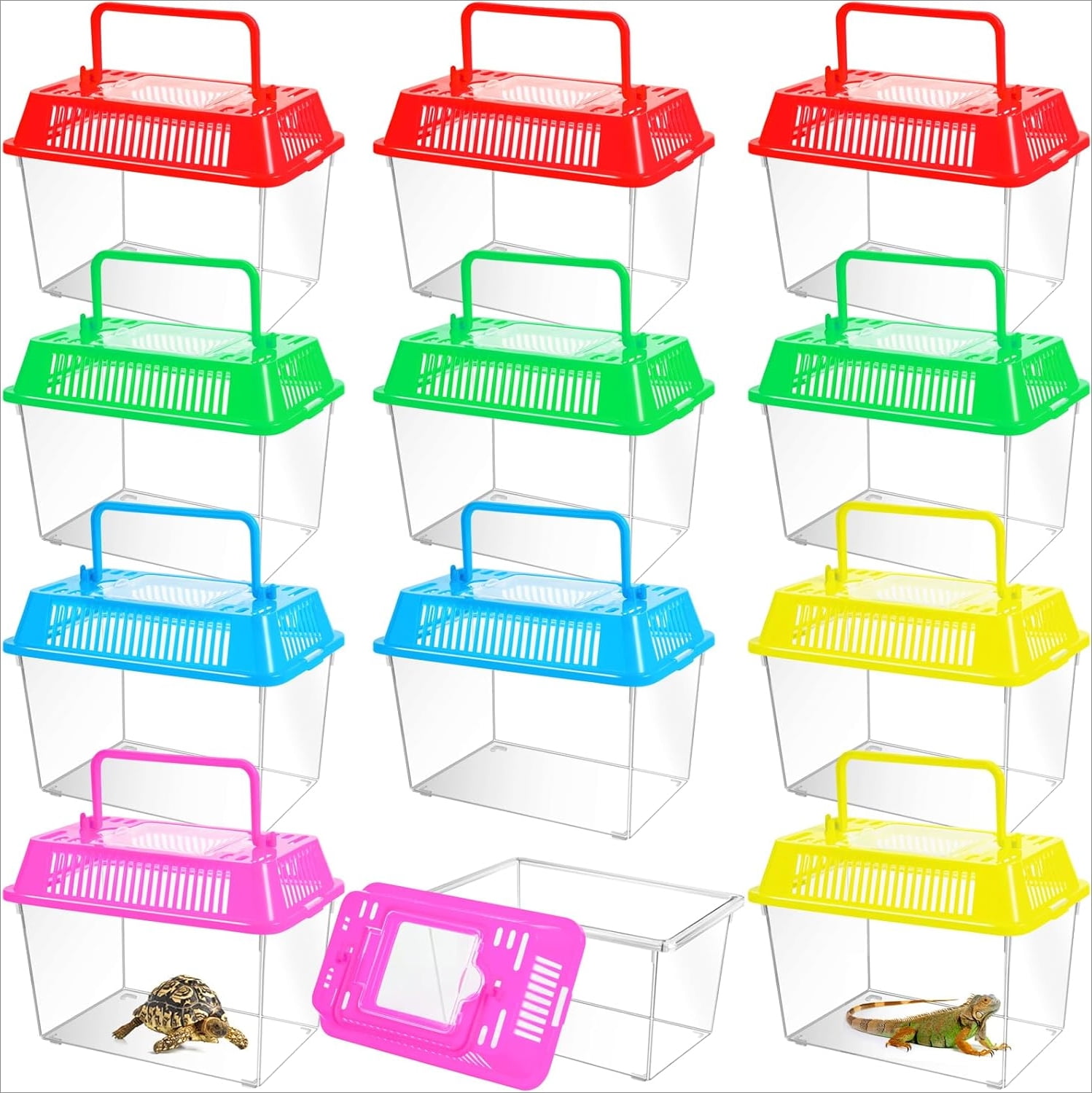 Plastic Reptile Terrariums Carrier Cage Tarantula Enclosure Snake ...