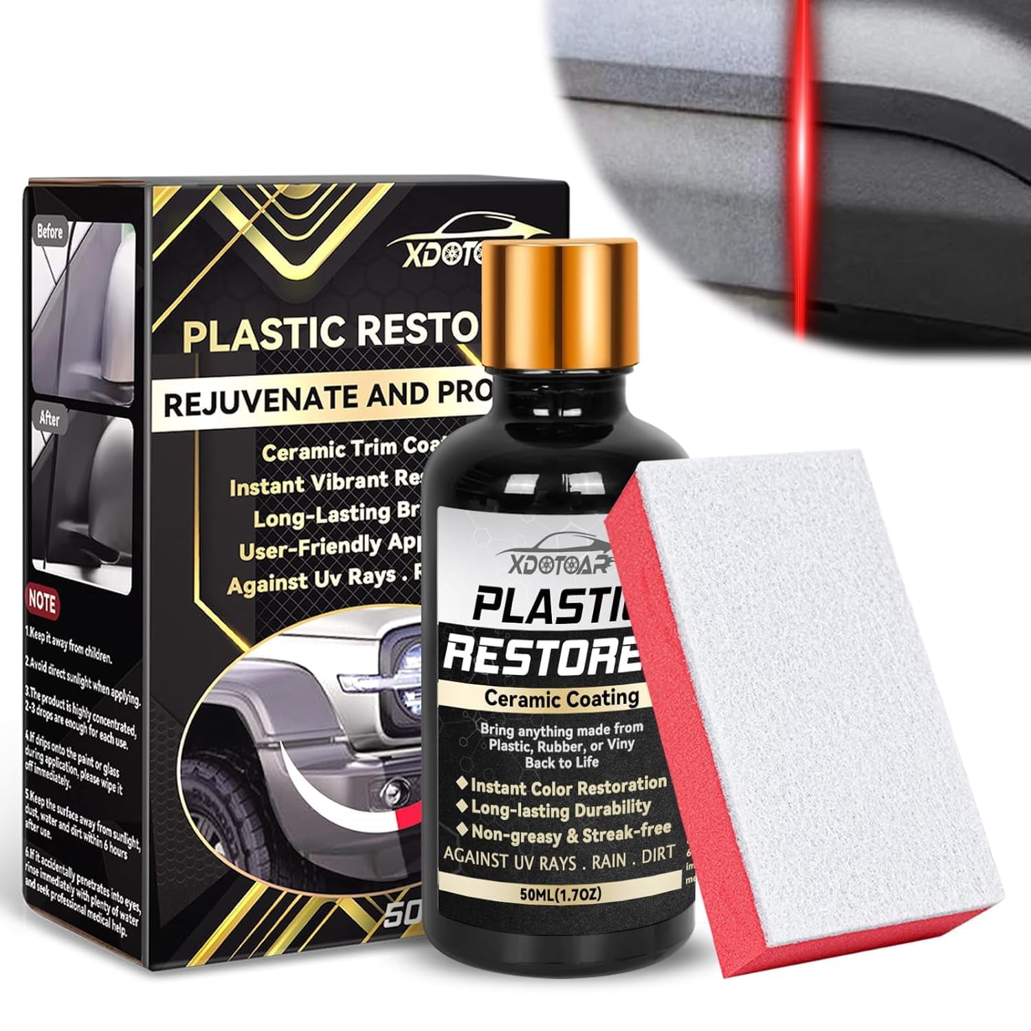 Plastic Restorer for Cars, KEF16 Reliable Back to Restore, Permanent ...