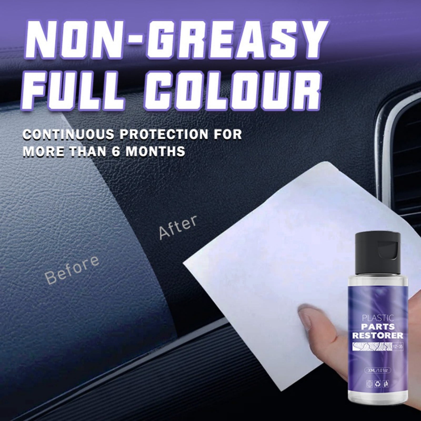 Plastic Restorer for Cars Plastic Coating Trim Restore Resists Water ...