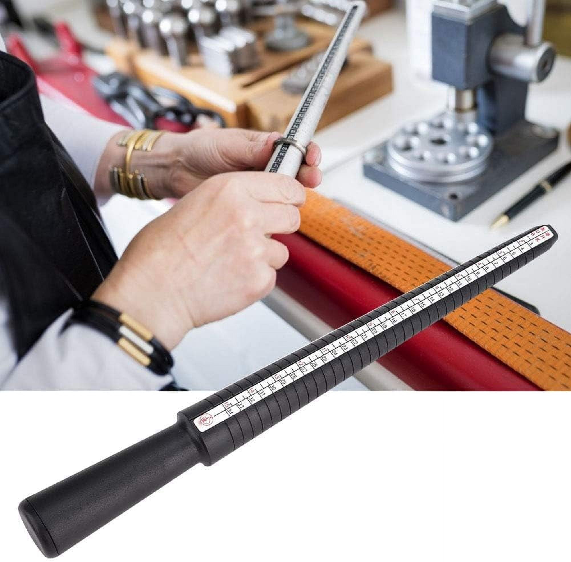 Plastic Ring Gauge, Finger Size Measuring Stick and Stainless Iron Set ...