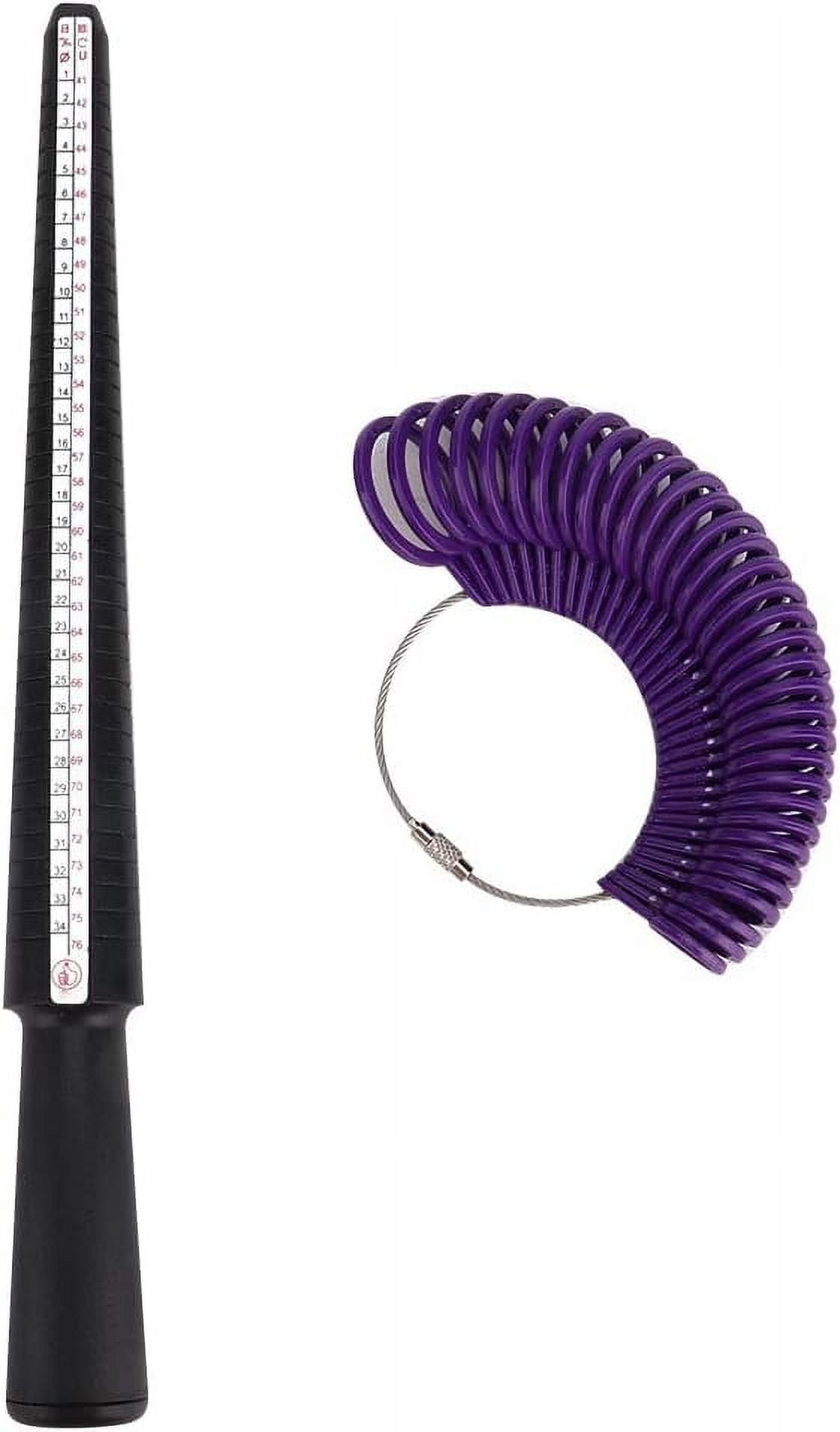 Plastic Ring Sizer Mandrel Stick Finger Gauge Ring Jewelry Measuring ...