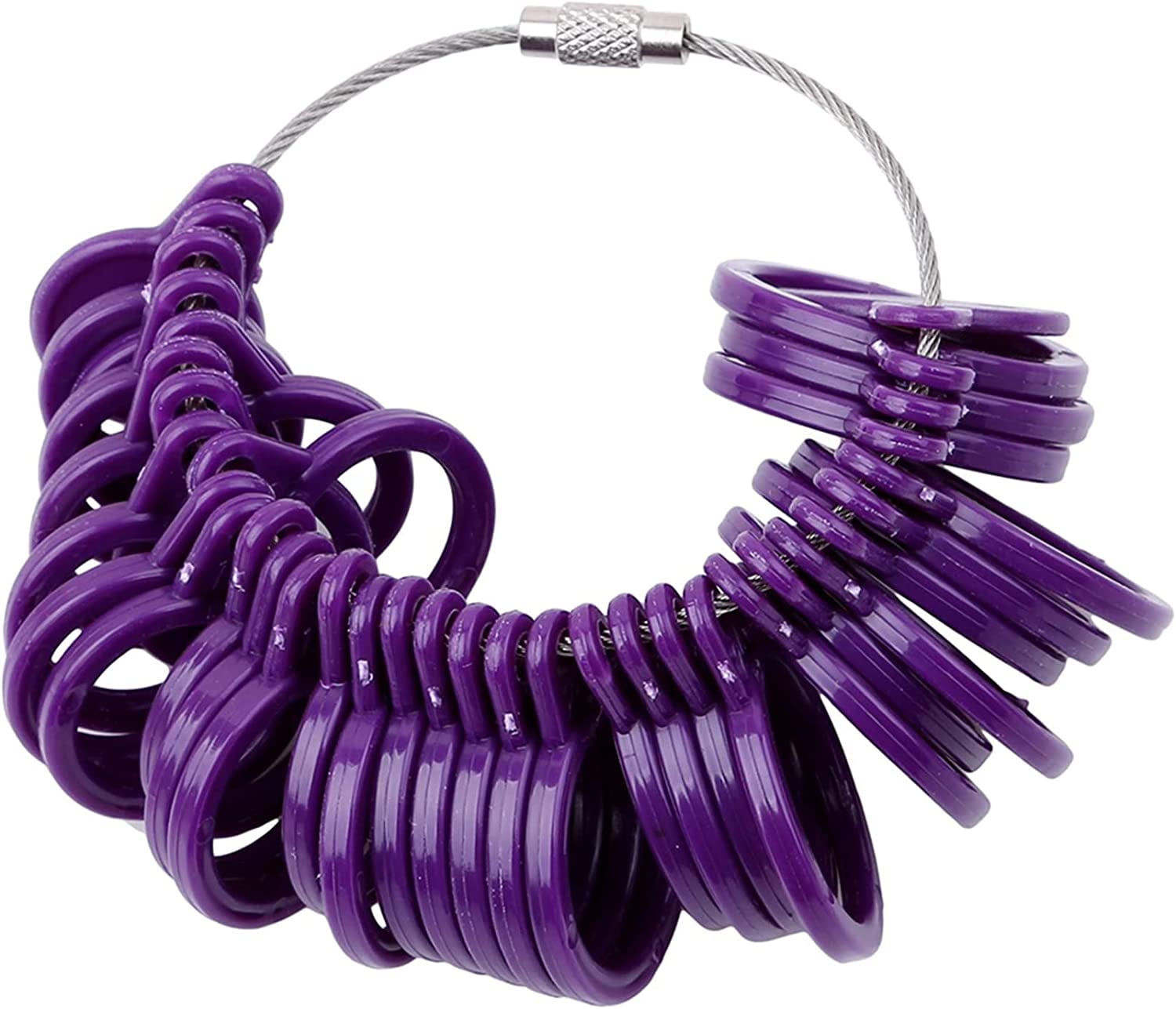 Plastic Ring Sizer Measuring Set Reusable Finger Size Gauge Measure ...